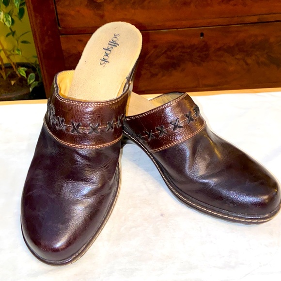 Softspots | Shoes | Softspots Dark Brown Leather 3 Clog | Poshmark